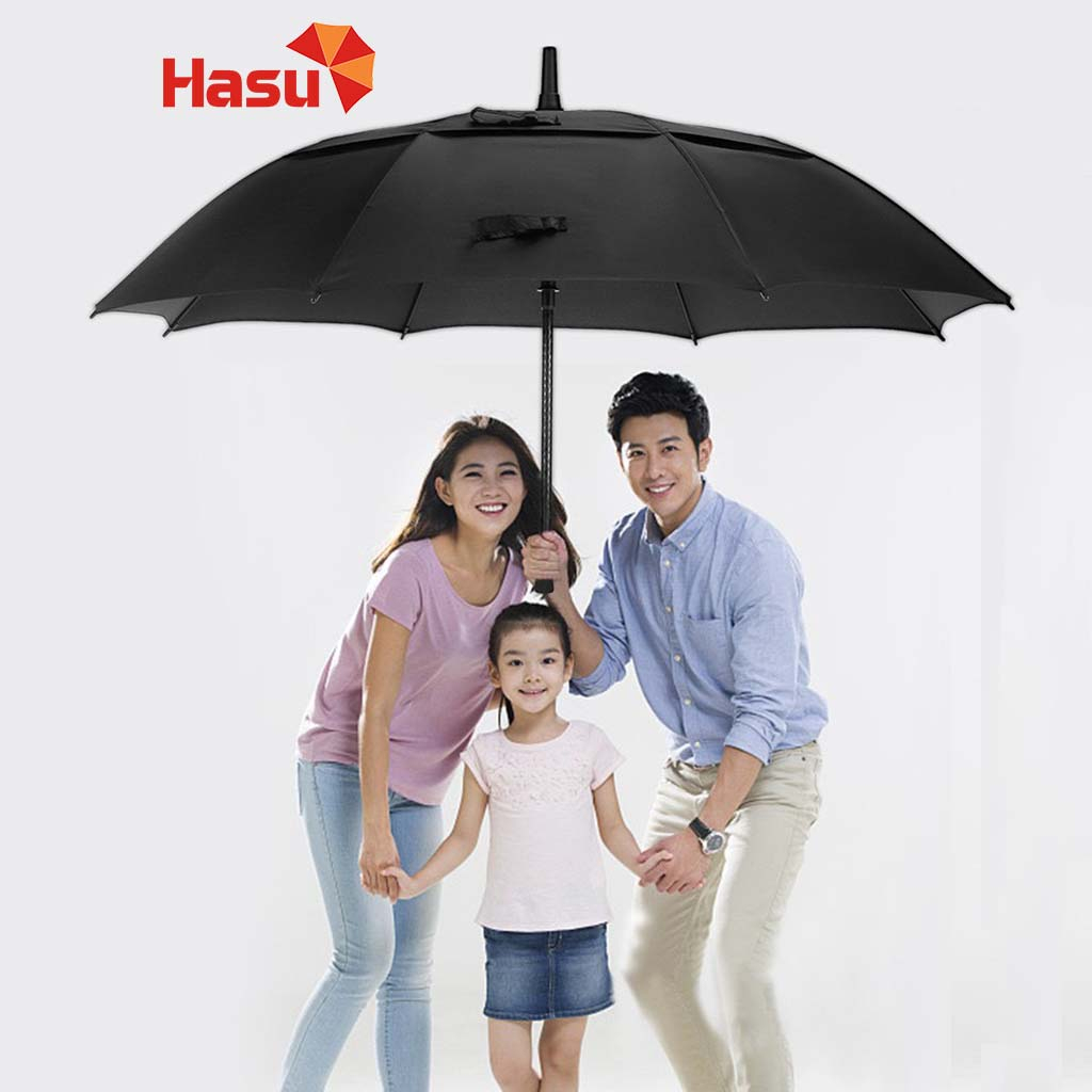 Dù che mưa loại lớn cầm tay cán dài đường kính D = 150cm 2 tầng chống ...
