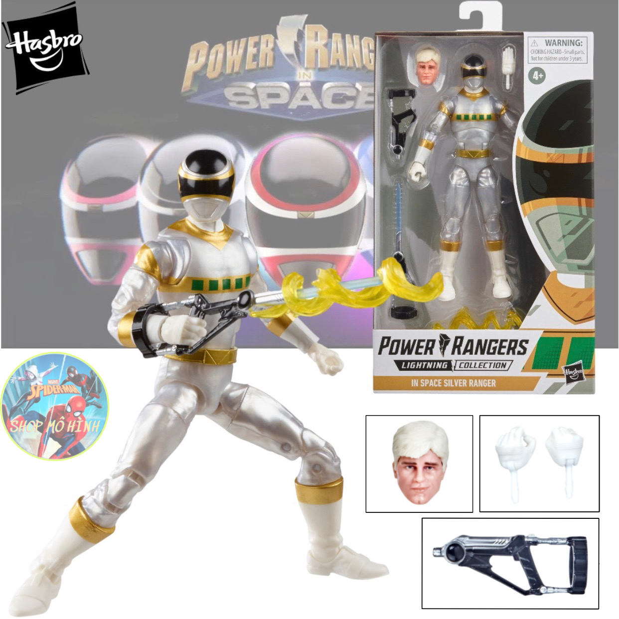 Mô Hình Power Ranger Lightning Collection In Space Silver Ranger Hasbro ...