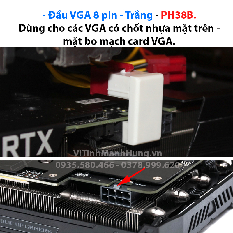 Đầu đảo góc 180 độ 6/8 pin VGA, có bọc nhựa. | Shopee Việt Nam