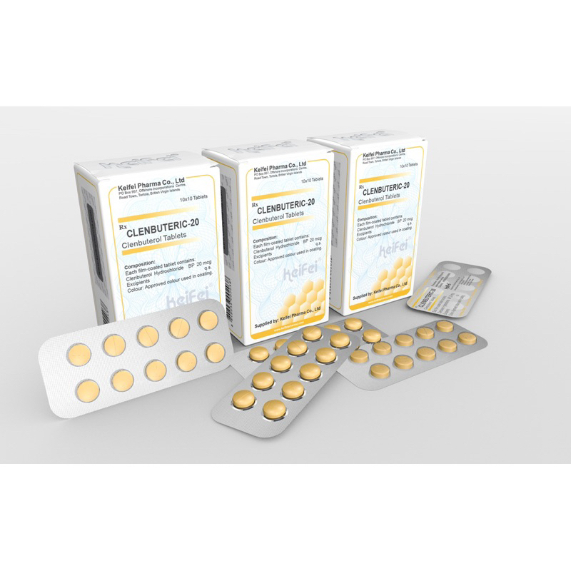 CLENBUTERIC 20 ( CLENBUTEROL 20MCG) - CLEN HÃNG KEIFEI - HỘP 100 VIÊN ...