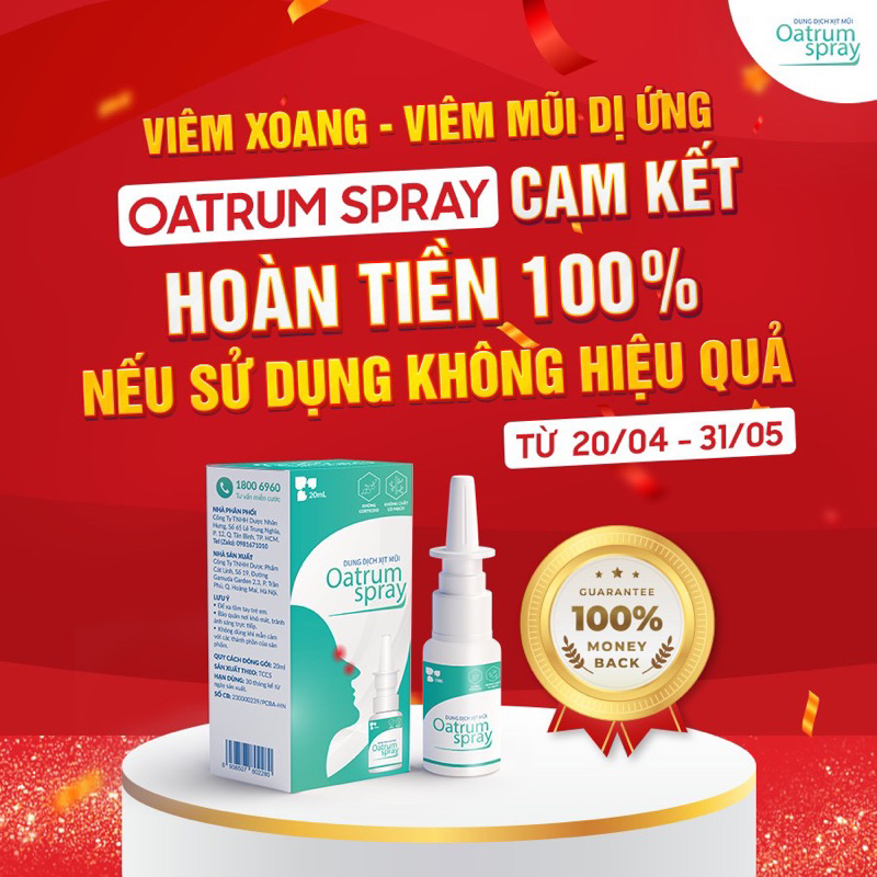 Dung Dịch Xịt Mũi Oatrum Spray Ngăn Ngừa Viem Mũi, Viem Xoang Làm Sạch ...