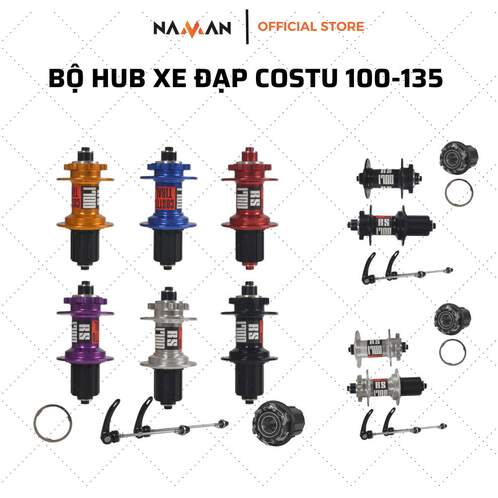 Bộ Hub, moay ơ, trục xe đạp Costu chuẩn Qr 100-135 phanh đĩa | Shopee ...