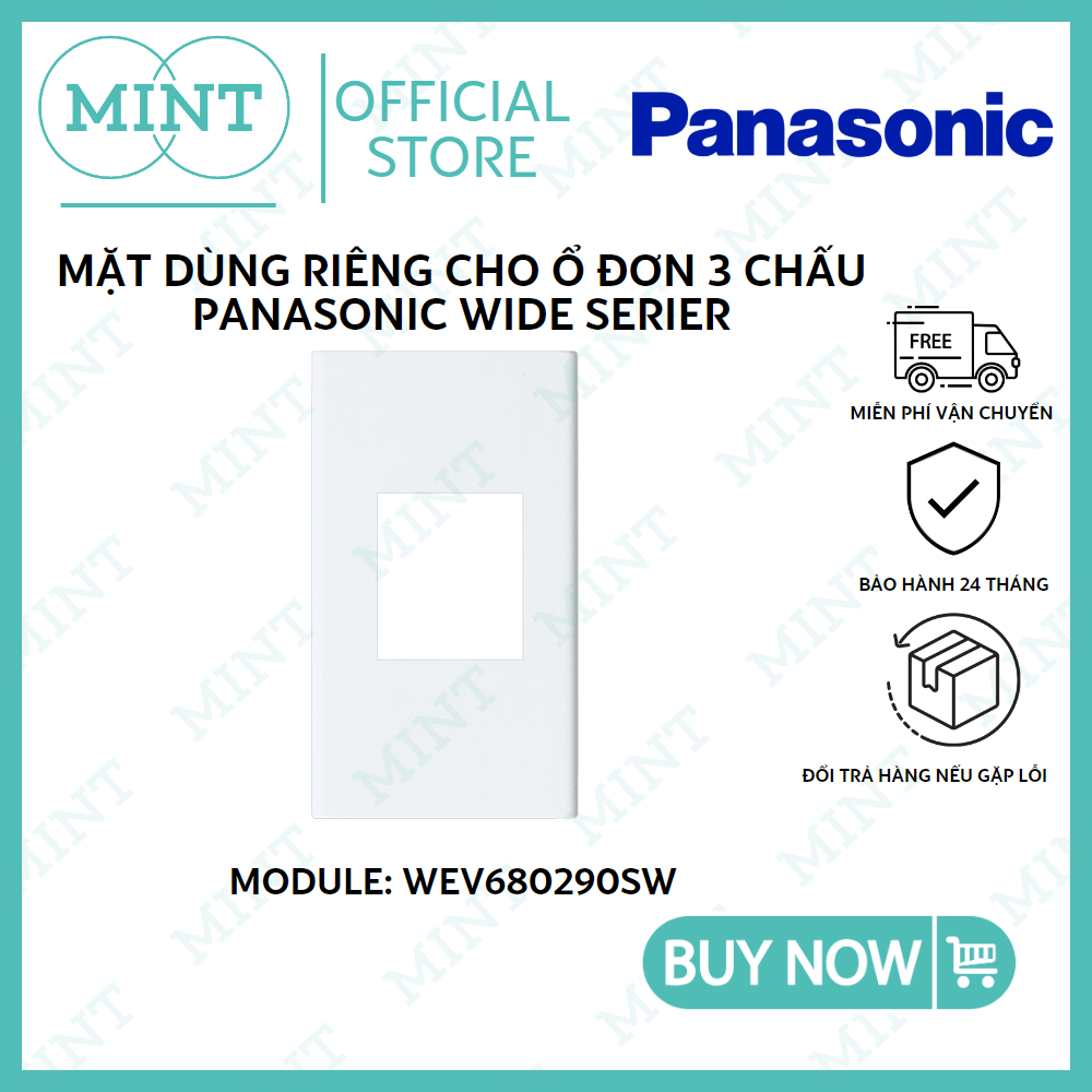 Mặt dùng riêng cho ổ đơn 3 chấu Panasonic WEV680290SW Màu Trắng CHÍNH ...