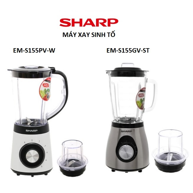 Máy xay sinh tố đa năng Sharp EM-S155PV-WH // EM-S155GV-ST | Shopee ...