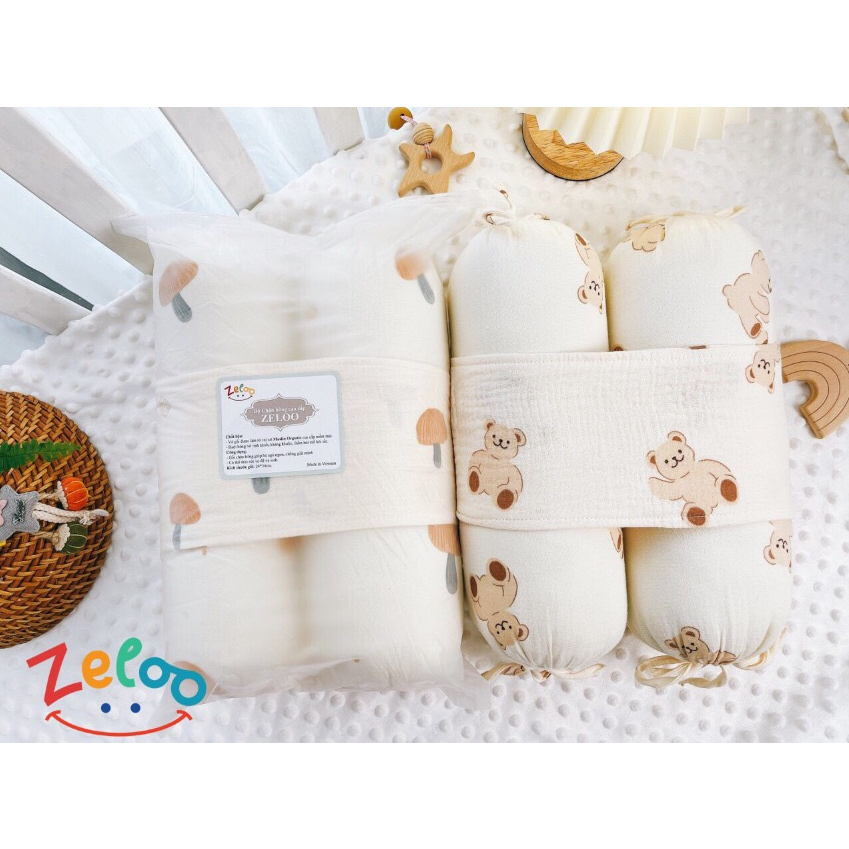 Bộ chặn bông cho bé ZELOO kết hợp vải muslin cao cấp tạo cảm giác êm ái ...