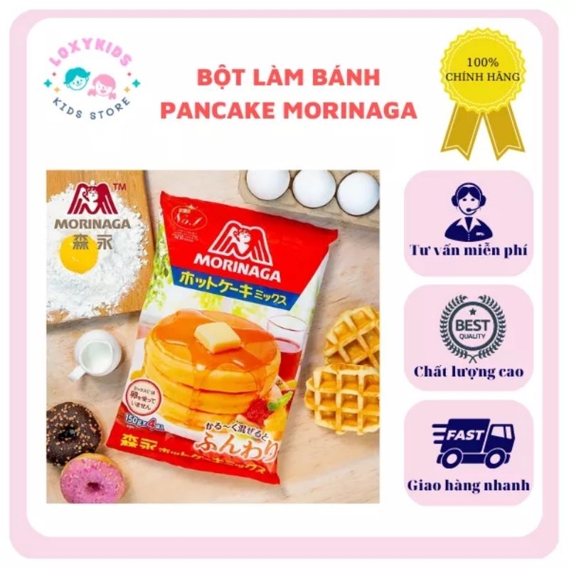 ( Sale thật 50%) Bột làm bánh Hotcake Morinaga 600g (150g x 4gói) Date mới 2024 | Shopee Việt Nam
