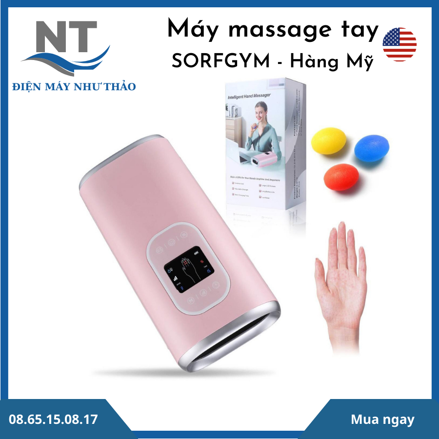 (Thương hiệu Mỹ) Máy massage tay SOFTGYM LF-101- Mát xa Trị Liệu Tích Hợp Nhiệt, Matxa Vùng Cổ ...