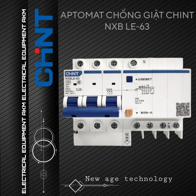 Attomat RCBO CHINT NXBLE-32 3P+N Chint / Aptomat chống giật RCBO | Shopee Việt Nam