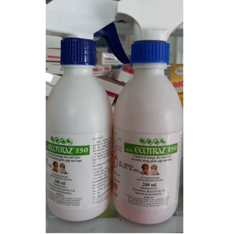 Chai xit ve rận cho chó ecotraz 250ml aisafac | Shopee Việt Nam