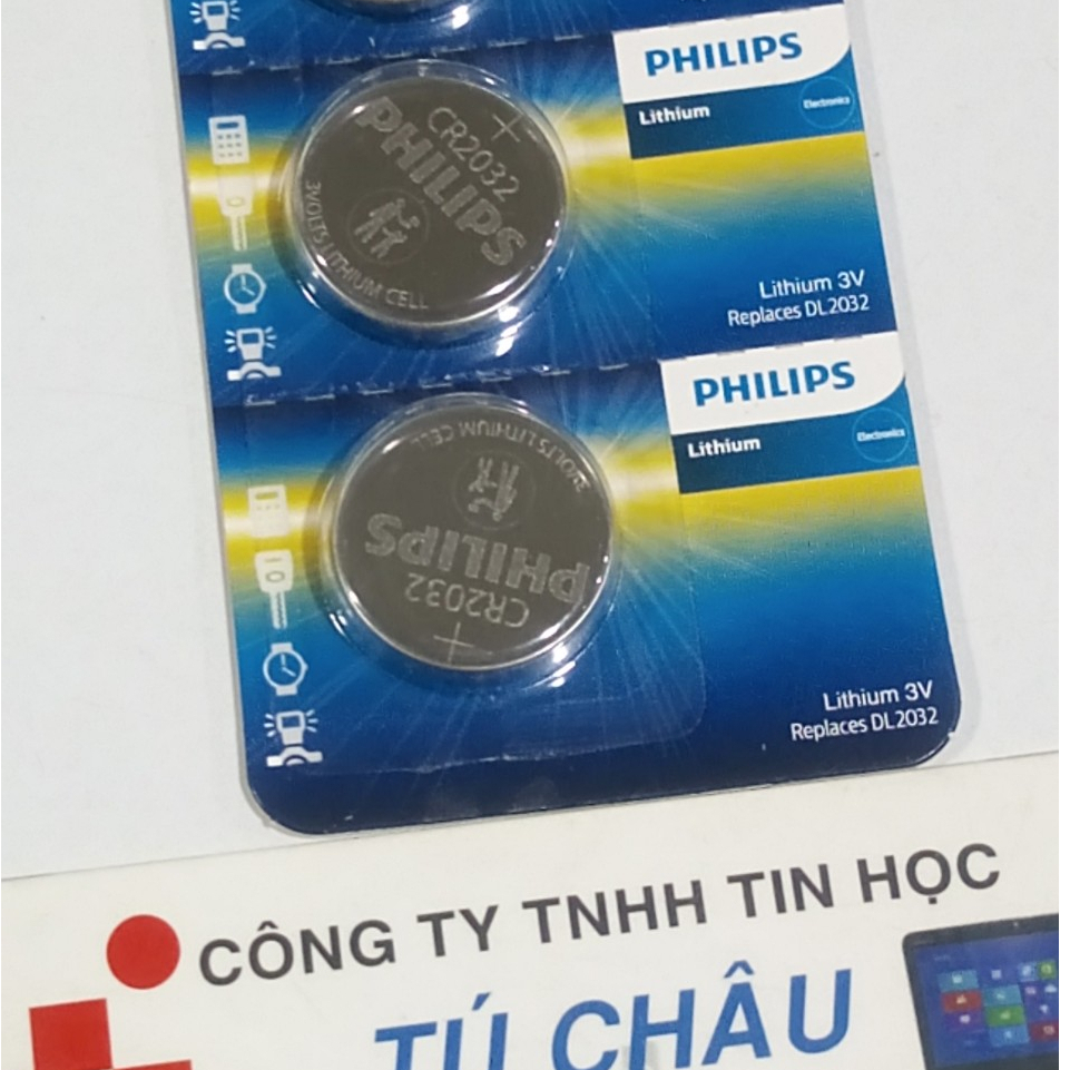 Pin Minicell Philips Lithium 2032, CR2032 - 3V (Cmos 2032 ) | Shopee ...