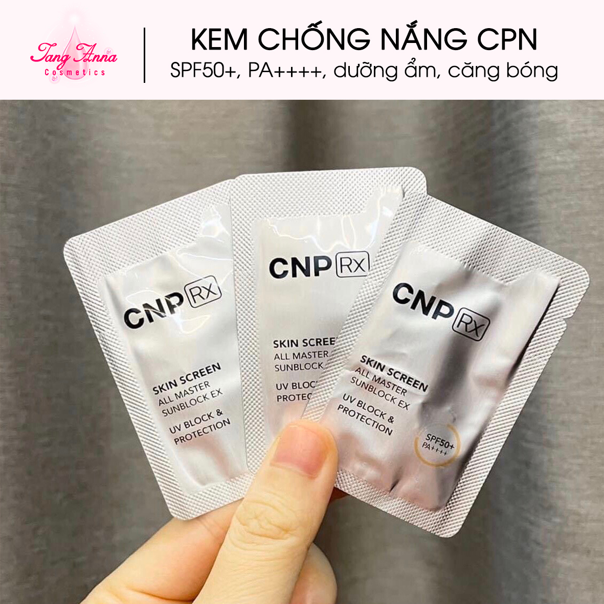 [CNP] 10 gói Sample Kem chống nắng CPN dưỡng ẩm căng bóng | Jang Anna ...