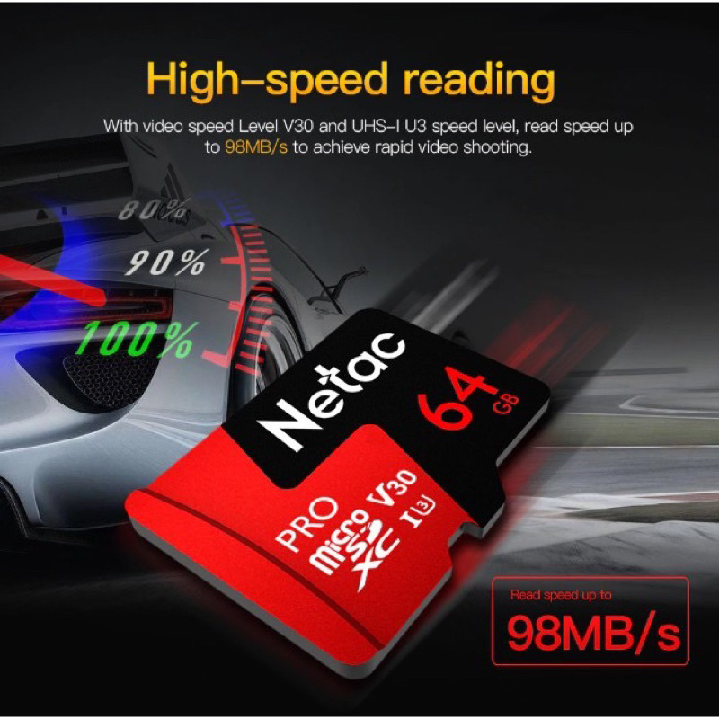 Thẻ nhớ 64Gb microSDXC Netac Pro - 64GB U3 4K V30 98MB/s Bảo hành 5 năm ...