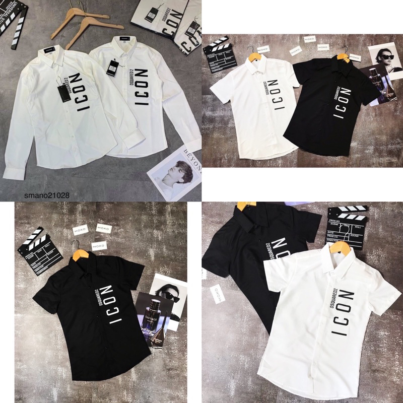 áo sơ mi ngắn tay và áo sơ mi dài tay icon dsquared2 cho nam | Shopee ...