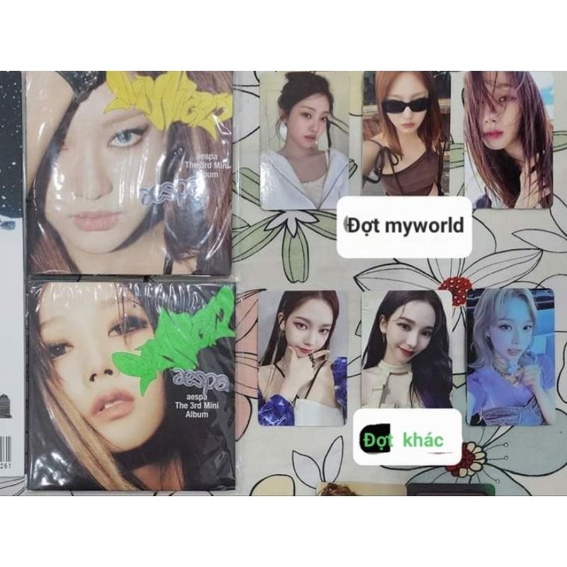 [deal]album Aespa My World Ver Poster Giselle Ningning Kèm Photocard