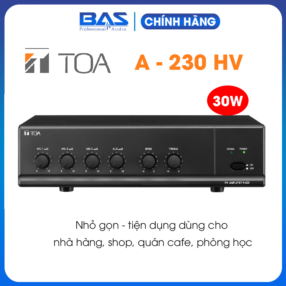Tăng âm truyền thanh Toa A-230HV, cục đẩy công suất 30W A230, hàng ...