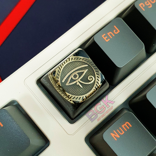 Keycap Artisan Lẻ Hình Con Mắt Horus Thần Ai Cập Màu Đồng, SA profile ...