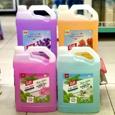 Nước lau sàn GIFT can, Lau Sàn thiên nhiên công thức Power Tea Nhật Bản sạch bóng khử mùi can 3 ...