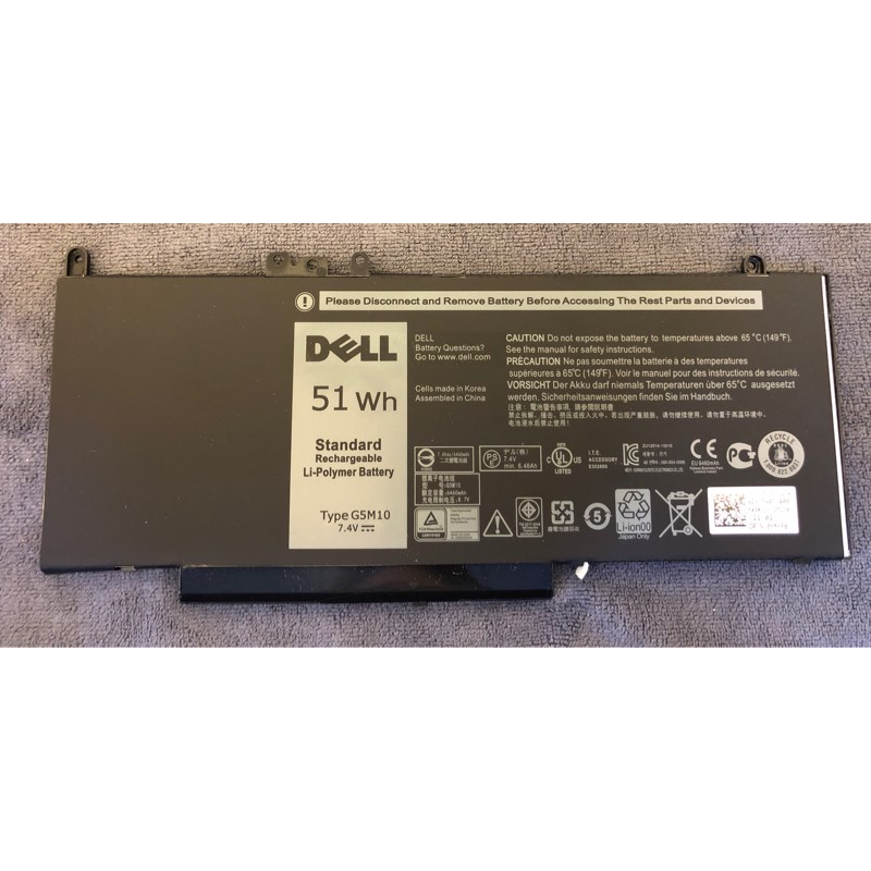 PIN LAPTOP DELL LATITUDE E5550, E5450 - E5250 DÀI - 51WH G5M10 ZIN NEW ...