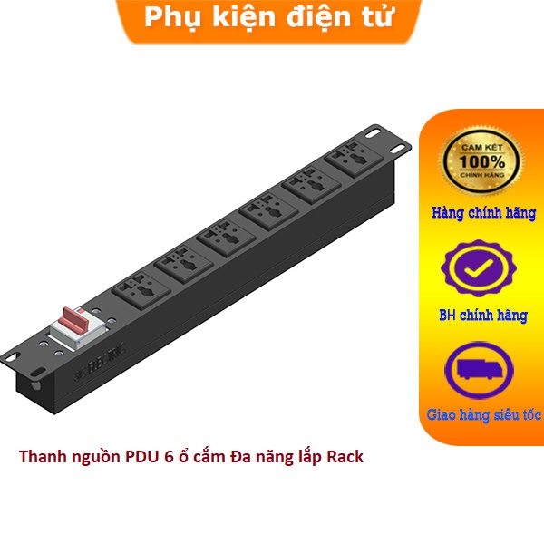 Thanh nguồn PUD 6 ổ cắm đa năng 16A chuẩn 19 inch lắp Rack | Shopee ...