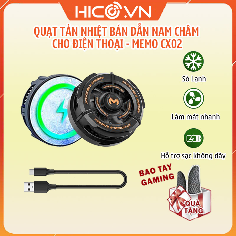 Quạt Tản Nhiệt Điện Thoại MEMO CX02, CX01 - Sò Lạnh Gaming Đế Nam Châm Từ Tính Tốc Độ Quạt Cao ...