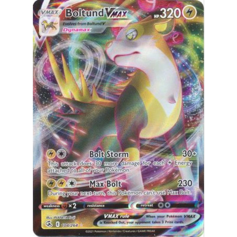 Thẻ pokemon Boltund VMAX - 104/264 - Cực HiếmSword & Shield: (NM ...