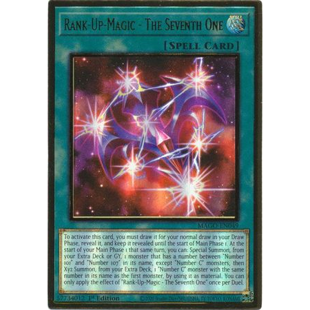 Lá bài thẻ bài Yugioh Rank Up Magic - The Seventh One - Premium Gold ...