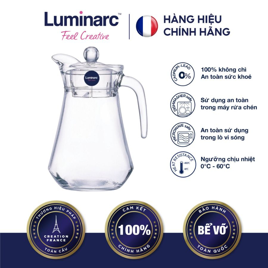 Bình Nước Thuỷ Tinh Luminarc Arc 1.3L- LUBIG2662 | Shopee Việt Nam