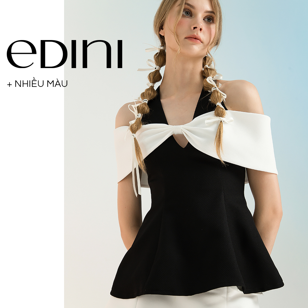 Áo Yếm Đính Nơ Bẹt Vai Phối 2 Màu Sang Trọng Thời Trang - EDINI - A1531 ...