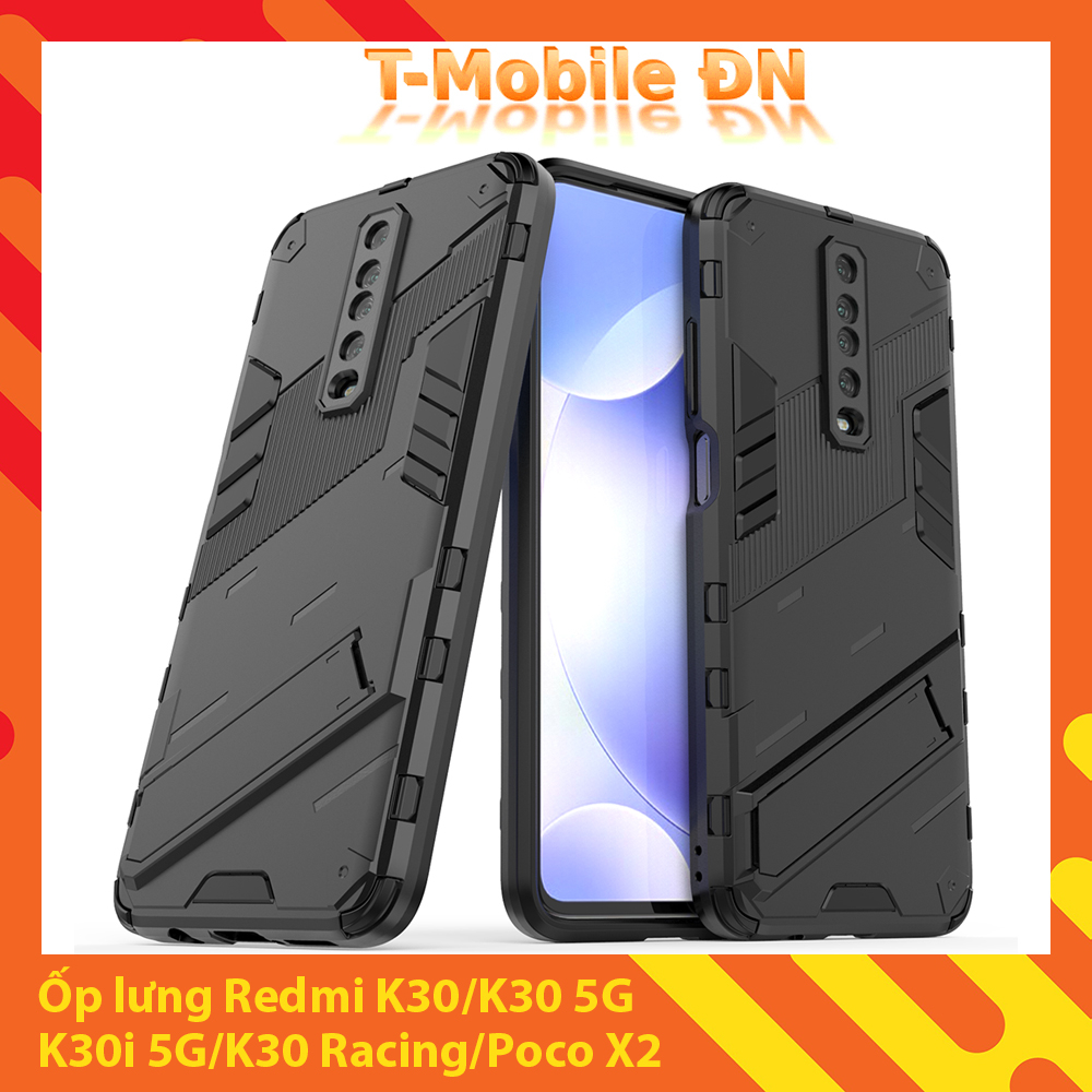 Ốp lưng Xiaomi Redmi K30 K30i Racing 5G Poco X2 chống sốc Iron Man PUNK cao cấp kèm giá đỡ ...