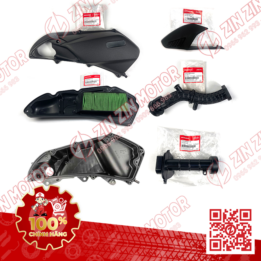 Pô E, Bộ Hộp Lọc Gió Vario 160 Việt Nam 17210-K1Z-J10, 17235-K1Z-J10, 17225-K1Y-J60, 17215-K1Z ...