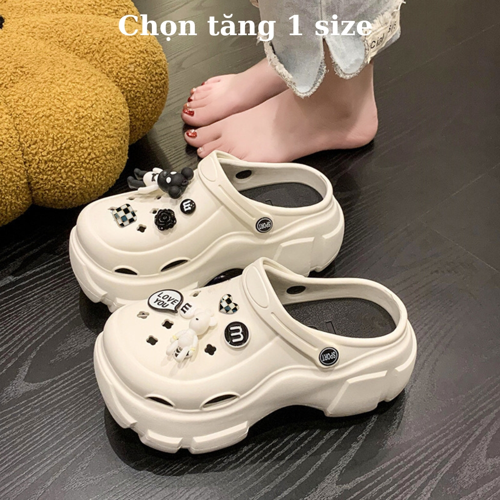 Sục Cross độn đế 7cm hình RICH Bearbrick kèm sticker nổi 3D chọn tăng 1 ...