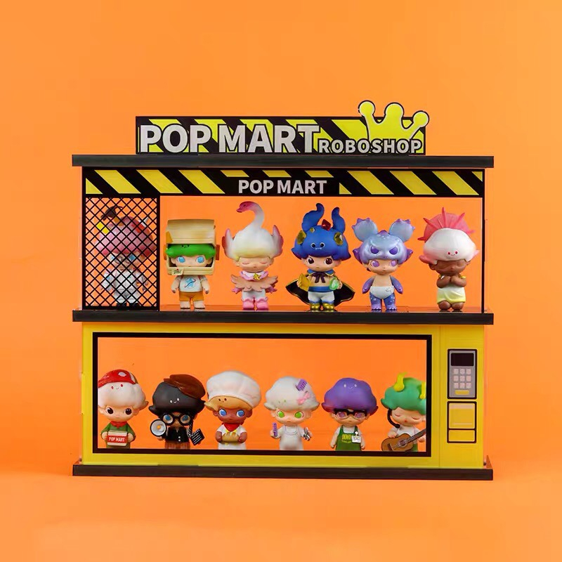 Hộp Trưng Bày Bảo Quản Mô hình Đồ Chơi Nhân Vật Arttoy Popmart, Dimoo Cao Cấp - Chủ đề ROBO SHOP ...