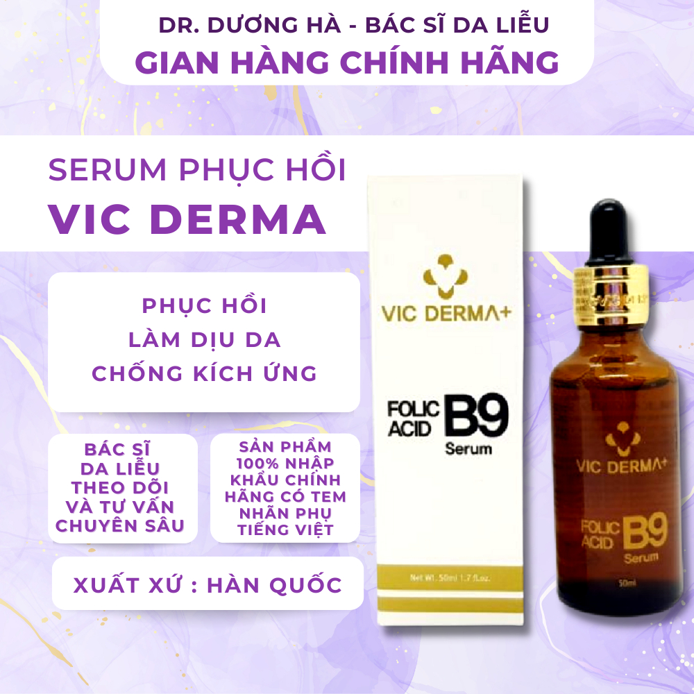 CHÍNH HÃNG | Serum B9 Vic Derma Folic Acid Phục Hồi Trẻ Hóa Vicderma ...