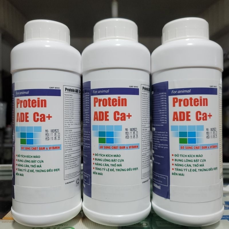 Chai Protein ADE Ca+ (loại tốt)1lit bổ sung đầy đủ, cân đối chất đạm và ...