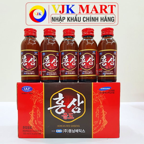 Nước Hồng Sâm Korean Red Ginseng hộp 10 chai dung tích 100ml - VJK Mart | Shopee Việt Nam