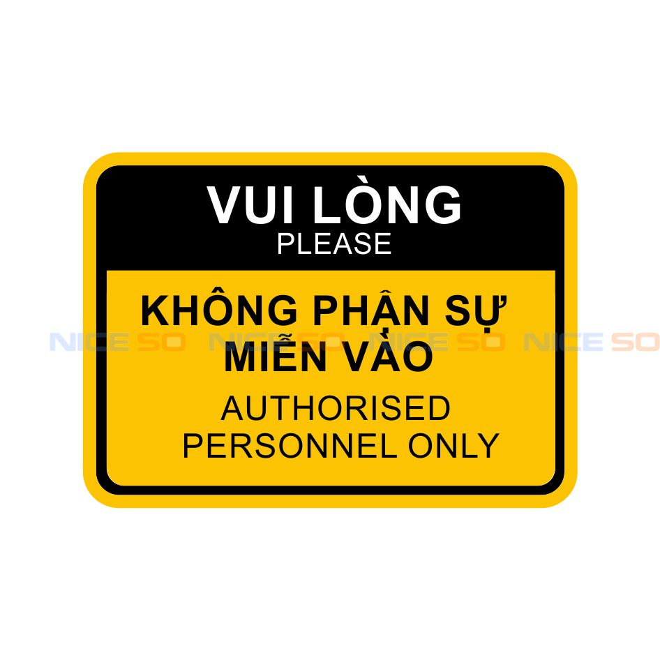 Miếng Dán Không Phận Sự Miễn Vào, Chất Liệu PVC, Chống Nước, Chống Phai ...