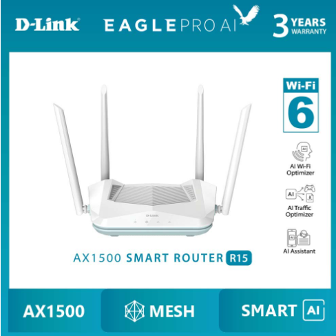 D-Link R15 Eagle Pro AI Router Wi-fi thông minh chuẩn Wi-fi 6 tốc độ ...