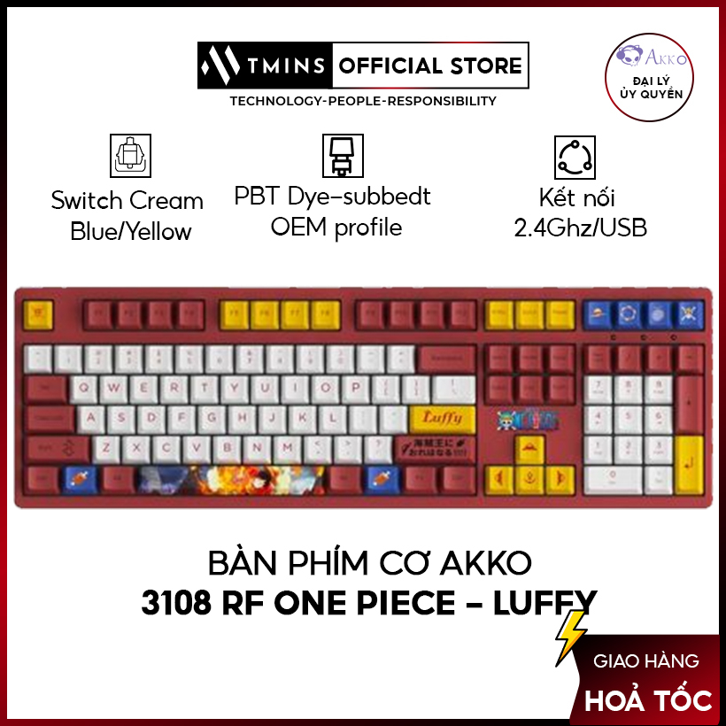 [Mã SPHACL9 giảm 7% đơn 500K] Bàn phím cơ AKKO 3108 RF v3 One Piece ...
