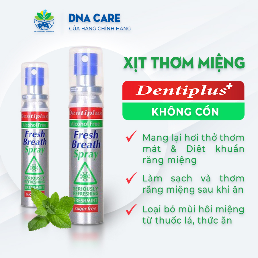 Xịt thơm miệng DENTIPLUS không cồn hương bạc hà chai 25ml | Shopee Việt Nam
