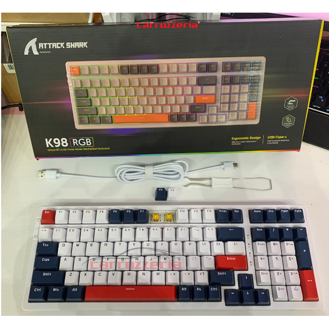 Bàn Phím Cơ Gaming Attack Shark K98 Tùy Chỉnh 3 Chế Độ Không Dây ...