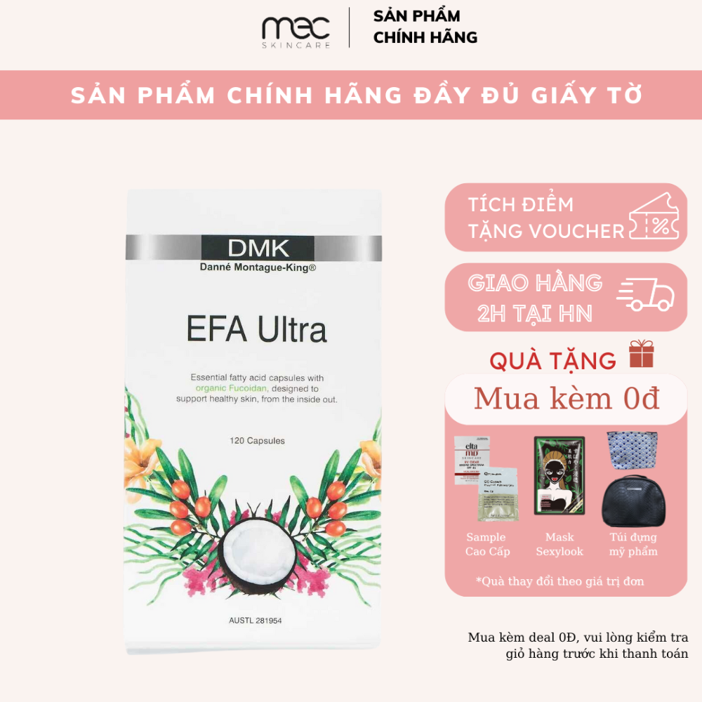 Viên uống đẹp và khỏe da DMK EFA Ultra 120 viên - Mecskincare | Shopee ...