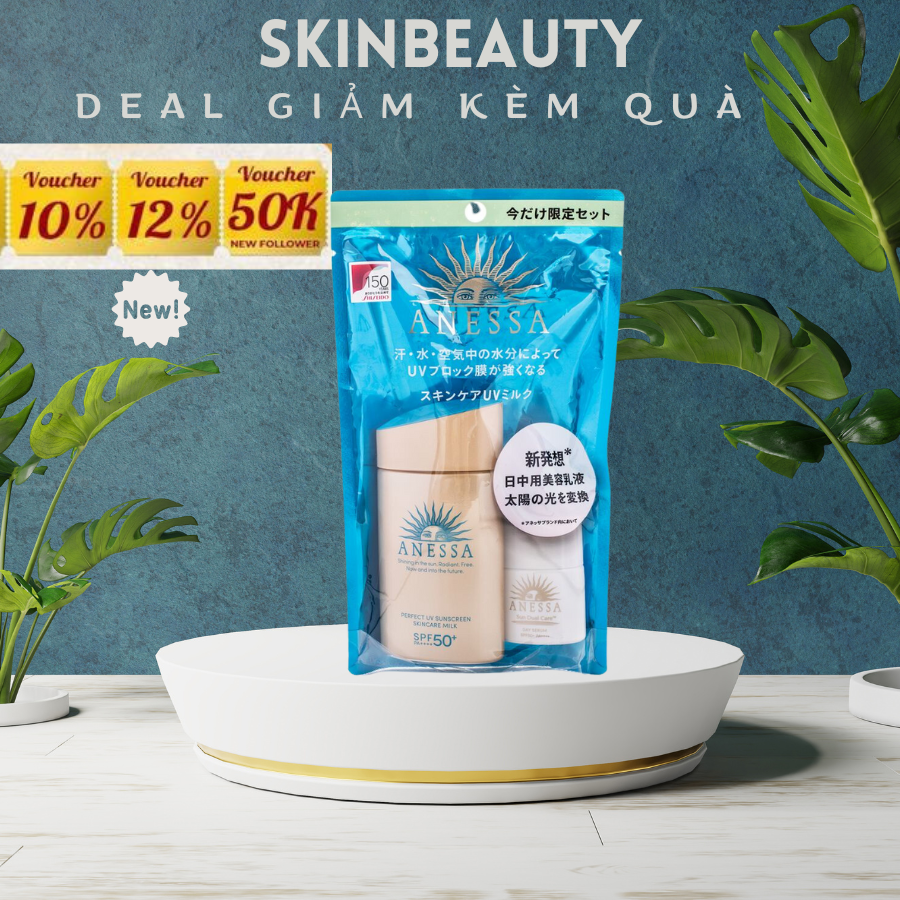 Bộ đôi Anessa sữa chống nắng kiềm dầu 60ml + Serum chống nắng 6ml bảo vệ da hoàn hảo | Shopee ...