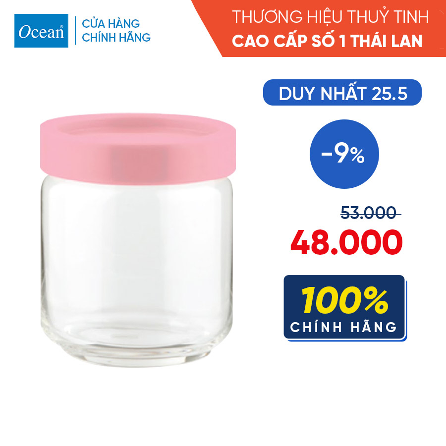 [Cam Kết Đổi Trả Nếu Vỡ] Hũ thủy tinh Ocean Stax jar 325ml nắp nhựa ...