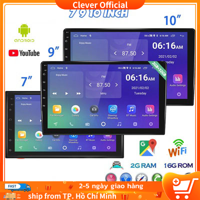 Màn android ô tô 7 inch Wifi Ram 2G - rom 32G, lắp được cho tất cả các dòng xe ô tô có bản đồ ...
