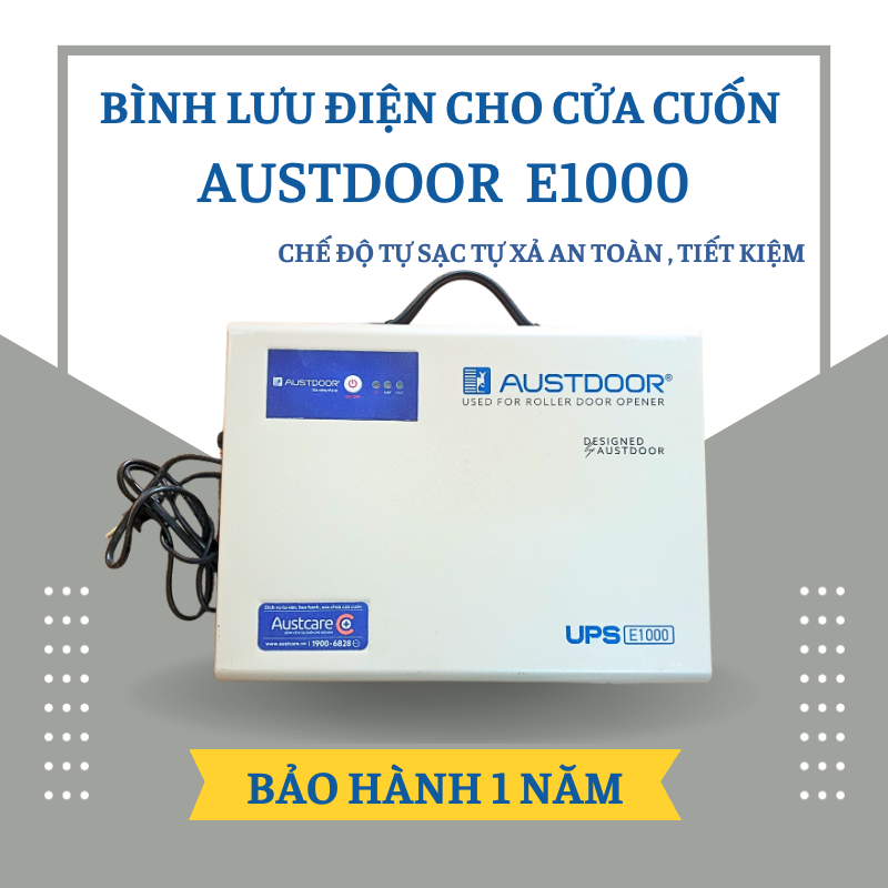Bộ Lưu Điện UPS, Lưu Điện Cửa Cuốn AUSTDOOR E1000 - E2000 Cao Cấp Tự Sạc Xả Điện - Bảo Hành 12 ...