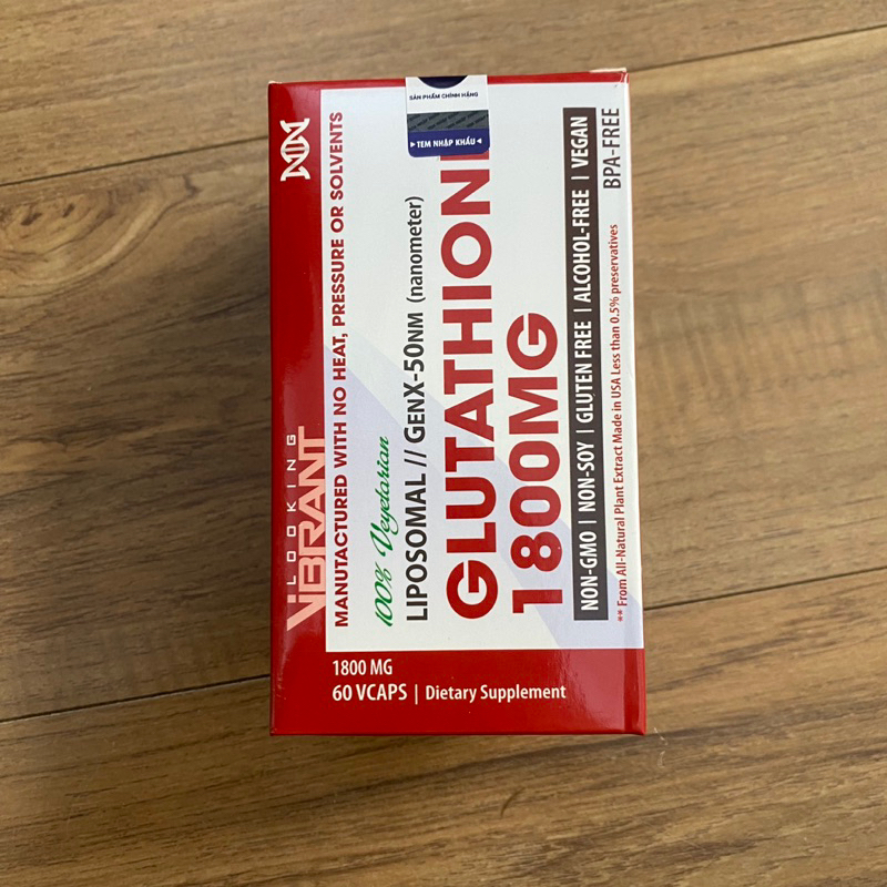 Viên uống Glutathion 1800mg - Thải độc tố,da mịn trắng hồng, ngăn ngừa ...