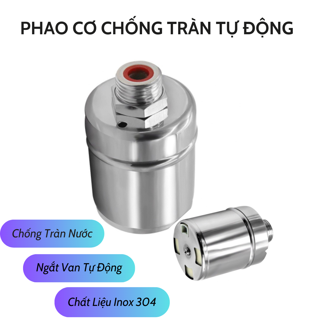 Phao Nước Chống Tràn Mini Tự Động, Van Cơ Nước Tự Ngắt Khi Đầy, Điều ...