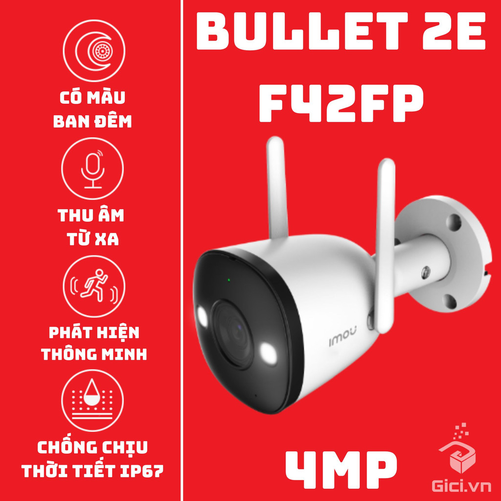 Camera Wifi Ngoài Trời IMOU Bullet 2E 4MP (F42FP) | Shopee Việt Nam