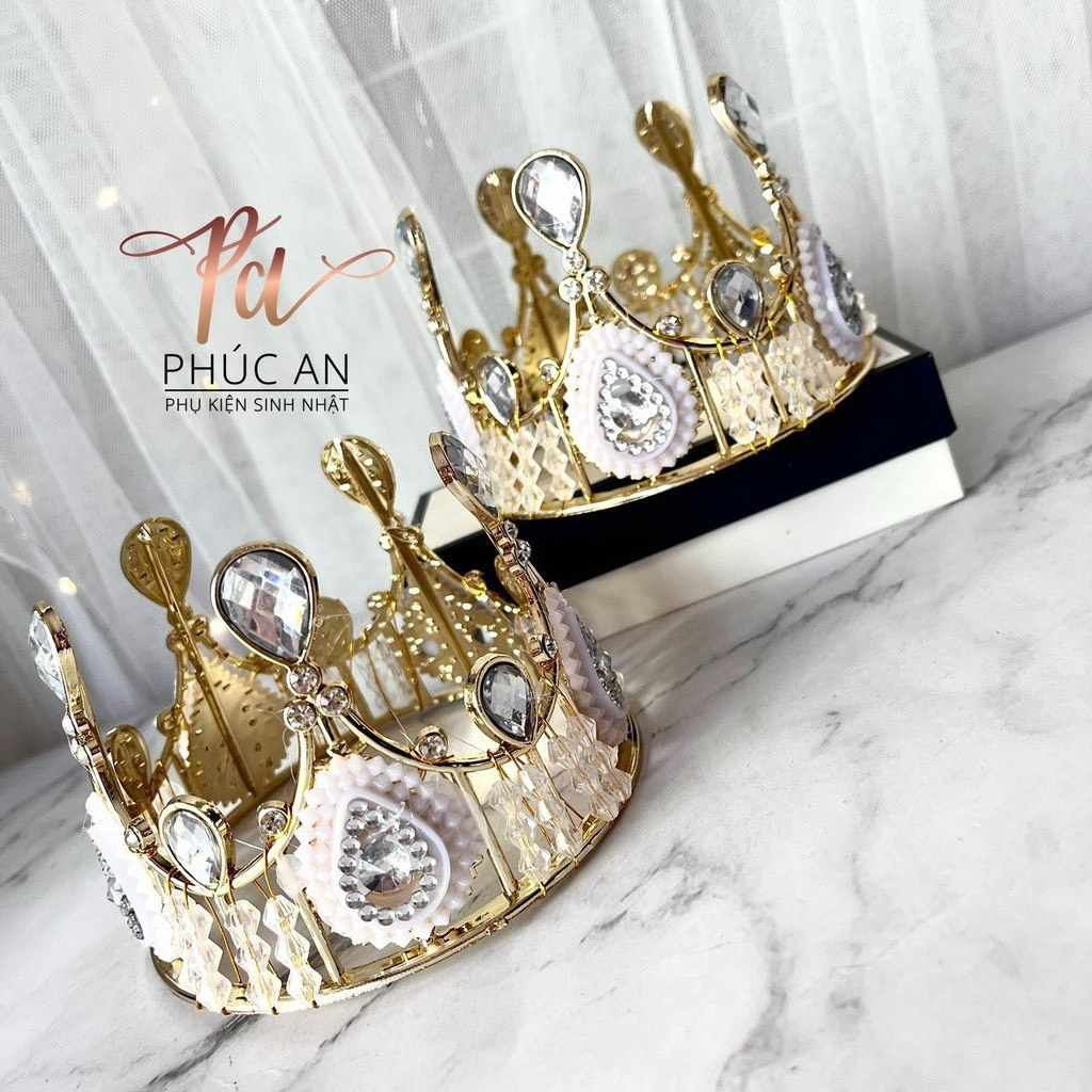 Vương miệng mini nhựa nhẹ đính đá trang trí bánh kem | Shopee Việt Nam