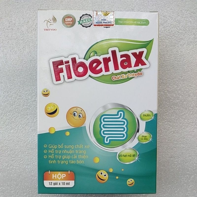 FIBERLAX hộp 12 gói bổ sung chất xơ hỗ trợ nhuận tràng, giảm táo bón ...